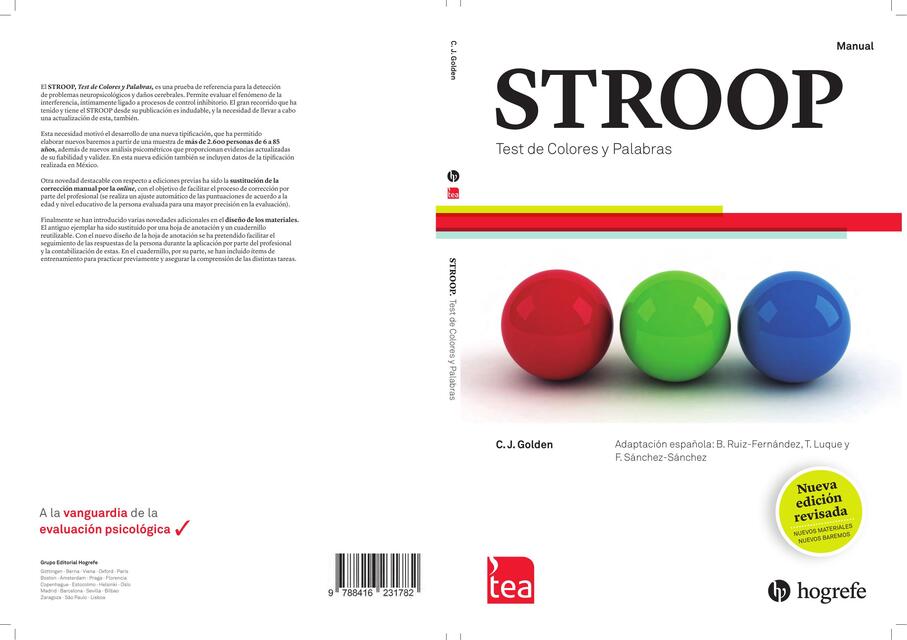 Resúmenes de prueba stroop | Descarga apuntes de prueba stroop