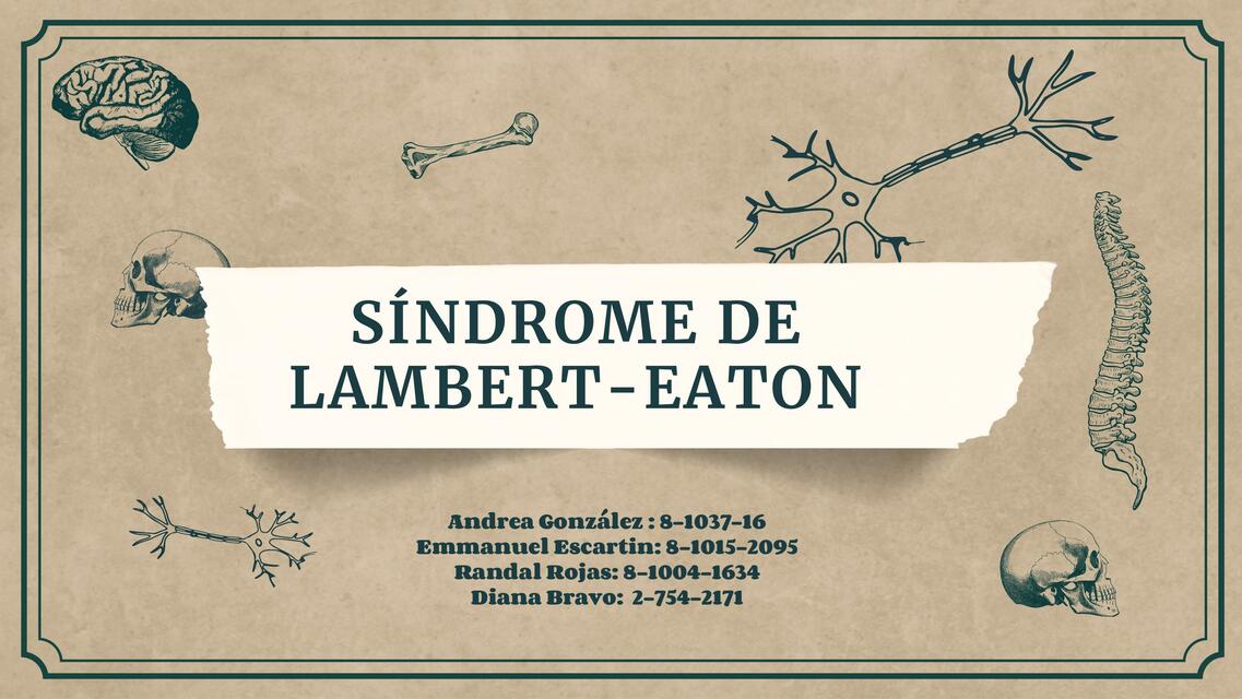 SINDROME DE LAMBERT EATON | Andrea | uDocz