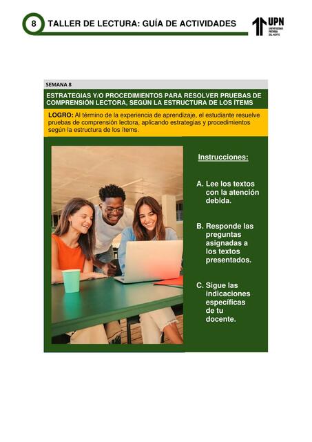 Flashcards de SEM8 Guía de actividades de lectura | Por Jersson ...