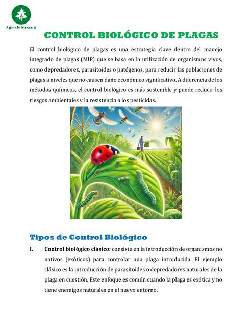 Introducción al Control Biológico de Plagas | AgroJefersson | uDocz