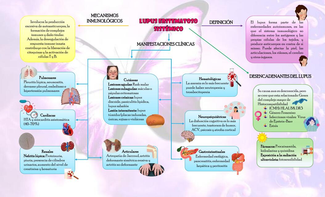 lupus eritematoso sistemico mapa conceptual | Karina Alexandra Garcia ...