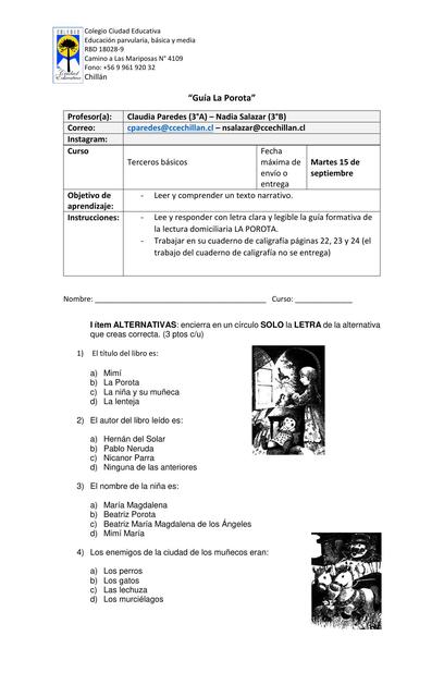 Guia 7 la porota 1 | maritza leal | uDocz