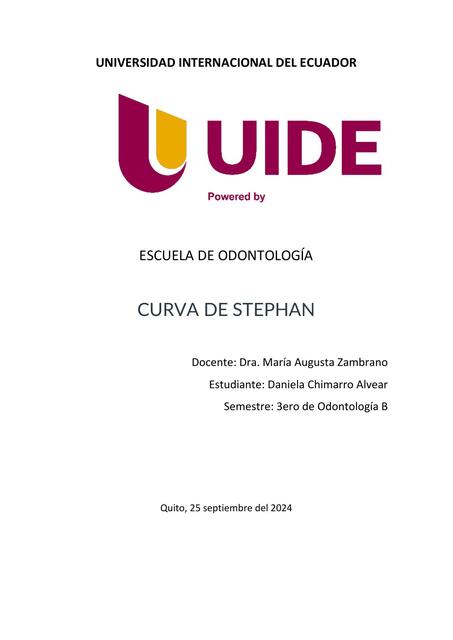 CURVA DE STEPHAN | Daniela Chimarro | uDocz