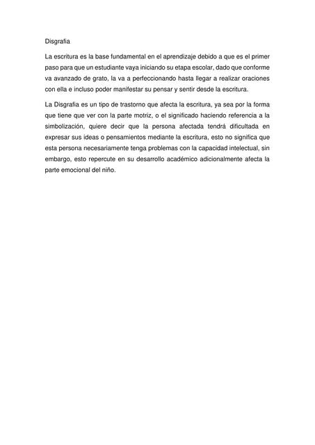 Disgrafia | Luis Alberto Ponce Ascurra | uDocz