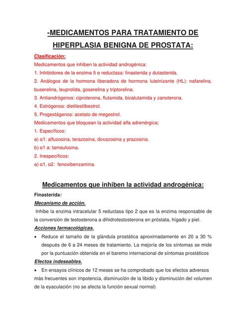 Hiperplasia benigna de prostata | Nora | uDocz