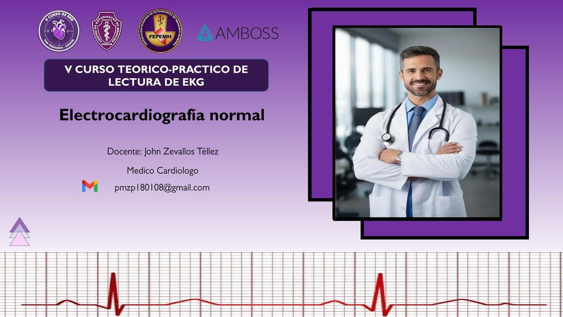 1 EKG NORMAL Dr John Zevallos Téllez V curso EKG | YNGRID CONTRERAS REGALADO | uDocz