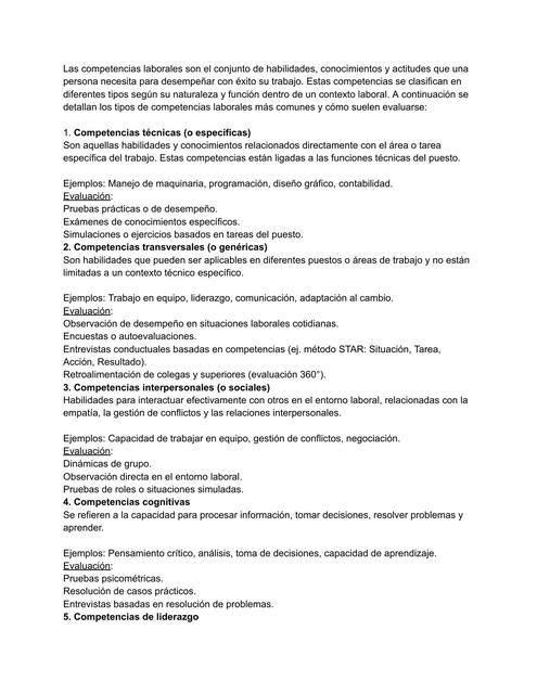 COMPETENCIAS LABORALES | Angie Tapia | uDocz