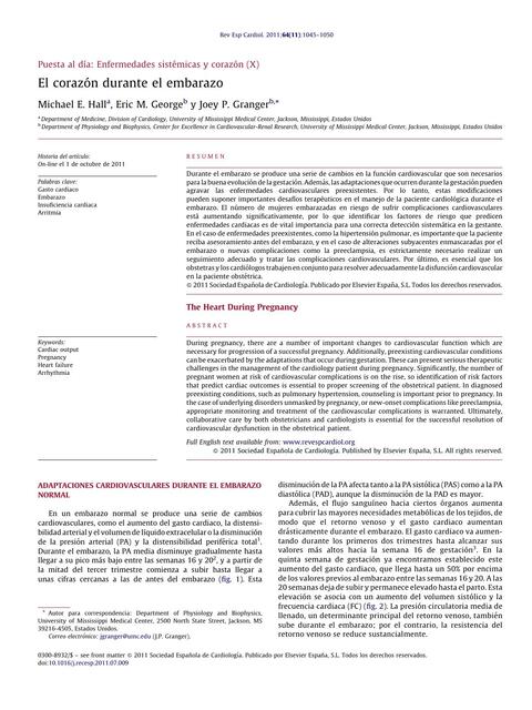 CORAZÓN DURANTE EL EMBARAZO | Rosangela Vásquez Gallardo | uDocz