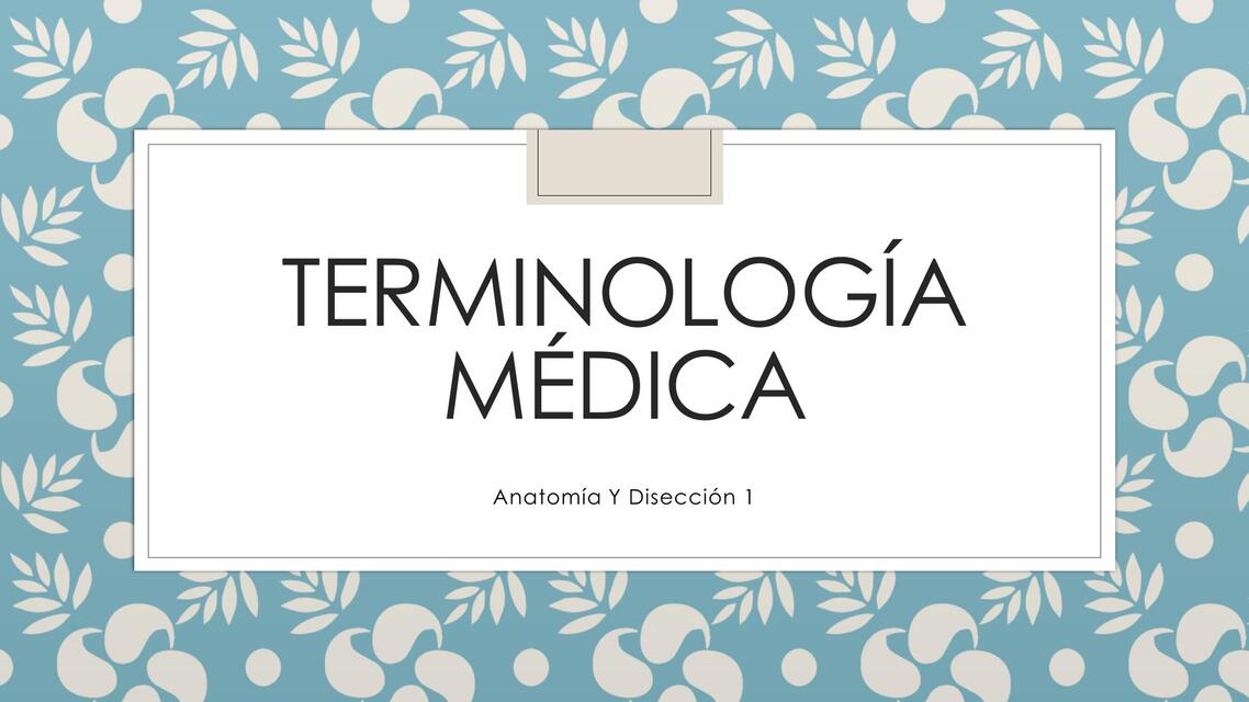 Terminología médica | Luis Contreras | uDocz