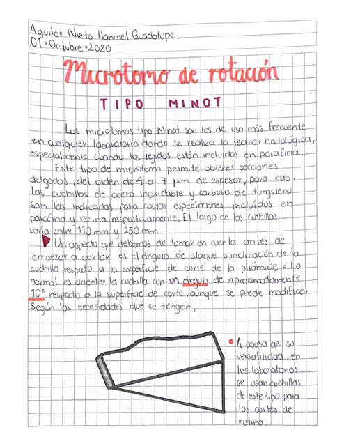 Resúmenes de Micrótomo | Descarga apuntes de Micrótomo