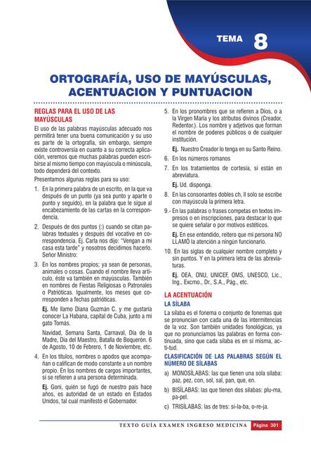ortografía uso de mayúsculas acentuación y puntuac | Damaris | uDocz