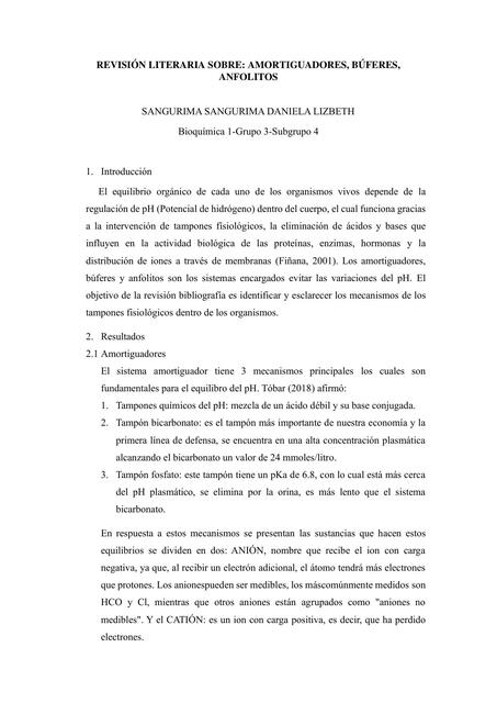 Trabajo de bioquímica 1 2 | DANIELA LIZBETH | uDocz