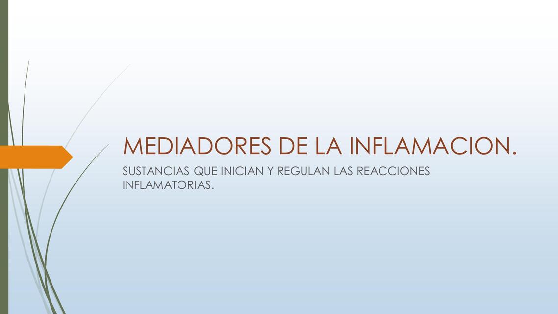 MEDIADORES DE LA INFLAMACION | Daniel | uDocz