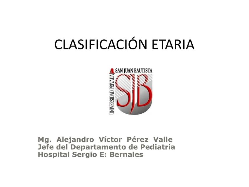 Clasificación Etaria | Ahmed Casana | uDocz