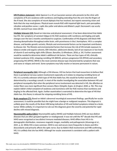 Adele Spencer docx | Valentina Sánchez | uDocz