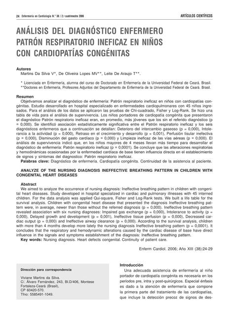 Patrón respiratorio ineficaz | uDocz