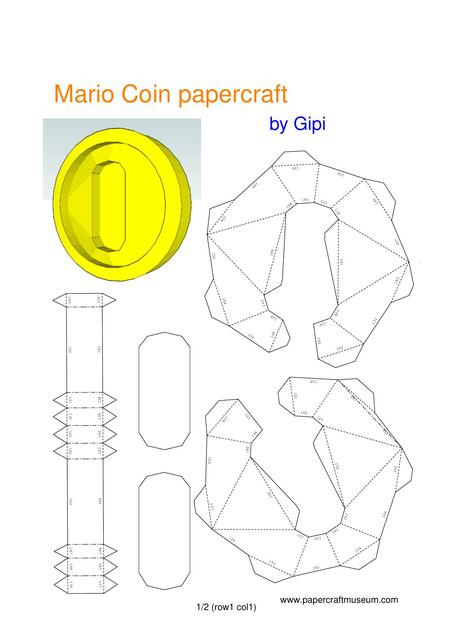 Mario coin-papercraft | Mariam | uDocz