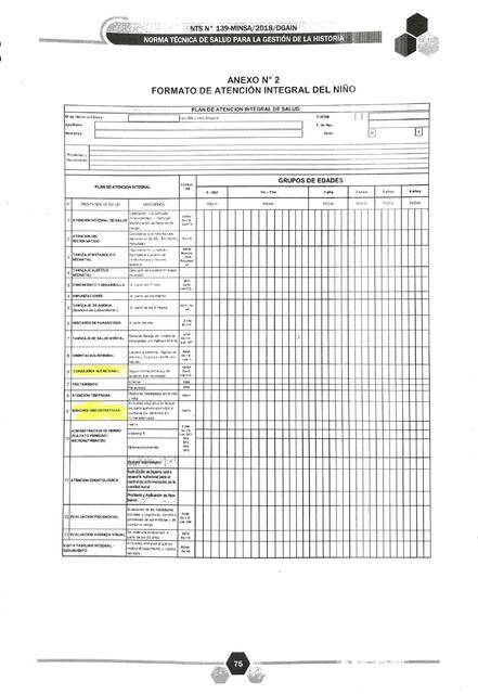 FORMATO ATENCION INTEGRAL DEL NIÑO | Giuliana Rosa Del Castillo Vidal ...