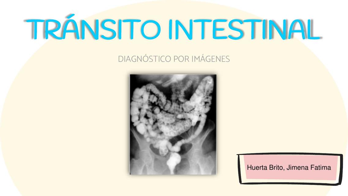 TRÁNSITO INTESTINAL - RADIOLOGÍA | Jimena F. Huerta Brito | uDocz