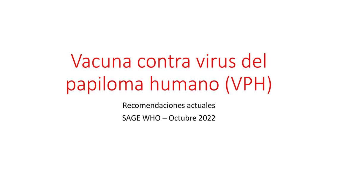 Vacuna contra virus del papiloma humano VPH | Fabiola | uDocz