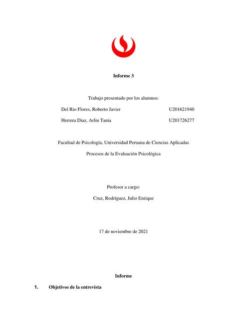 Simulación 3 semana 15 procesos de la ev psico | Roberto Del Rio | uDocz