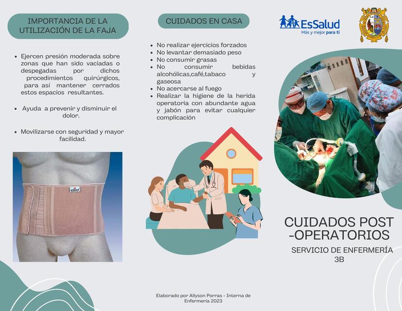 CUIDADOS POST OPERATORIOS | Allyson James | uDocz