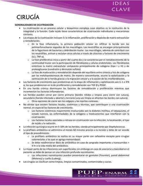 Flashcards de CIRUGIA 18 IDEAS CLAVE | Por ITZIA LOPEZ | uDocz