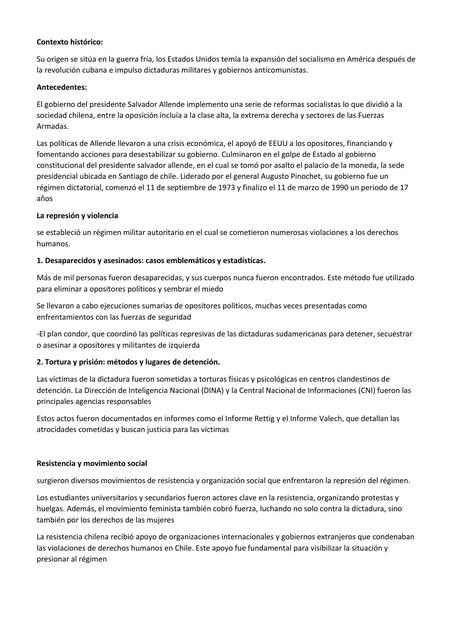 dictadura de augusto pinochet | Thirza | uDocz