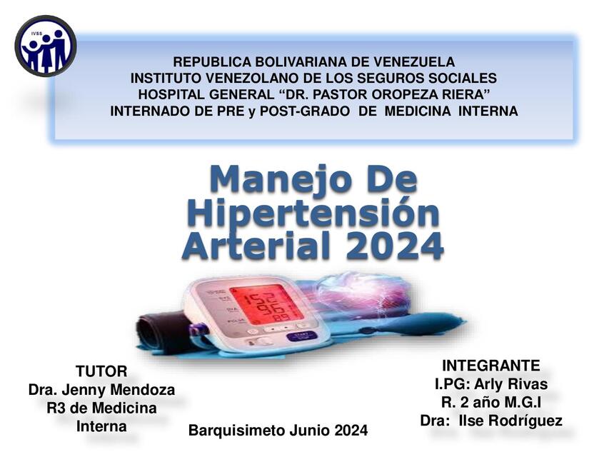 Presentación DE HTA SPO IVSS COMPLETA | Arly | uDocz