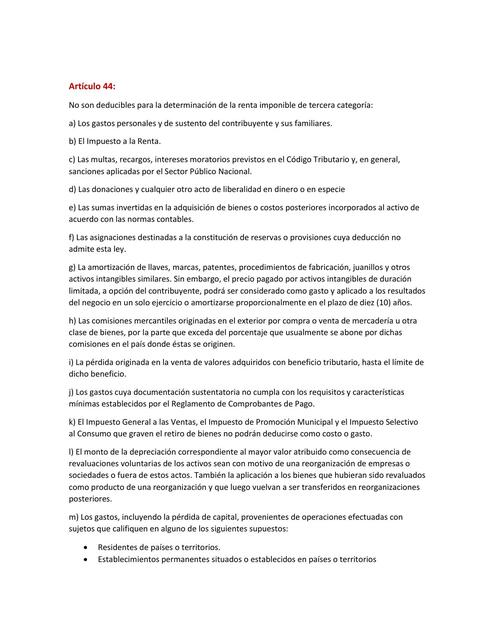 Artículo 44 IGR | ana | uDocz