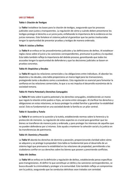 LAS 12 TABLAS | Grace | uDocz