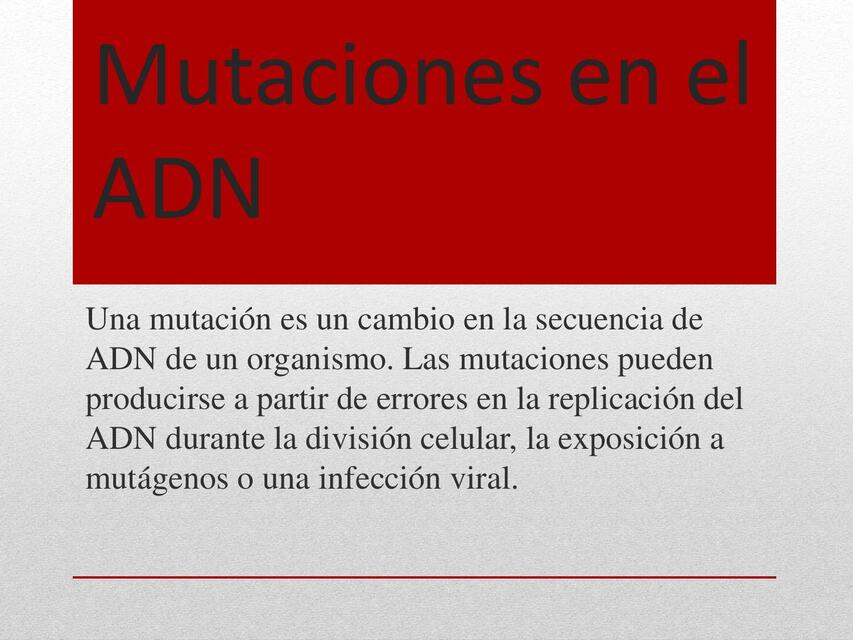 Mutaciones en el ADN | Micaela | uDocz