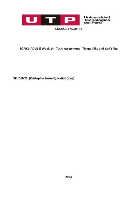 Ingles task 12 | cristopher | uDocz