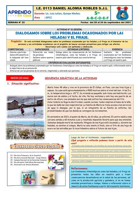 SEMANA 22 DPCC | Anna | uDocz