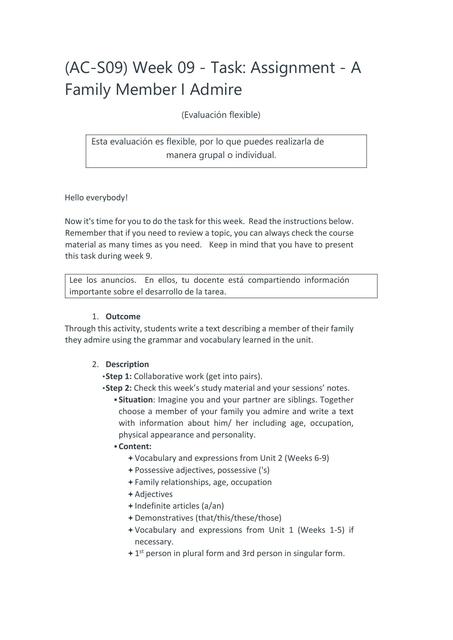 Week 09 Instructions Task Assignment A Family Memb | MIREYA | uDocz