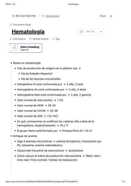 HEMATOLOGIA | MEDICSTORE | uDocz