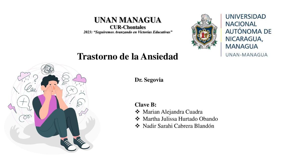 Trastornos de Ansiedad nuevo | Nadir Sarahi Cabrera Blandón | uDocz