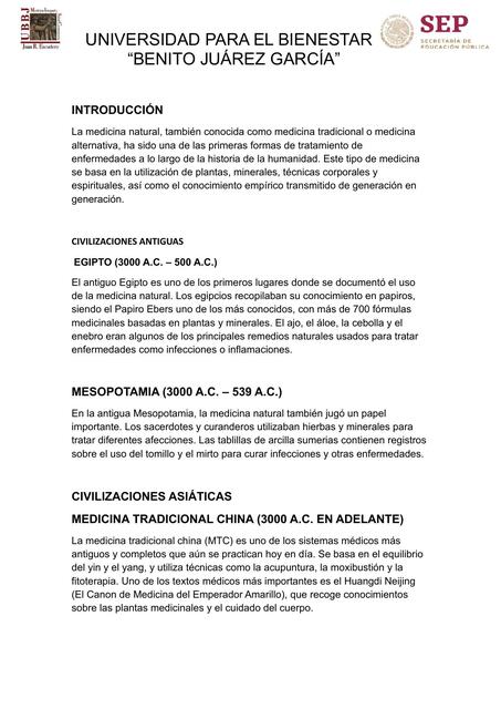 plantas medicinales y su evolucion | Yuridia Hernández | uDocz