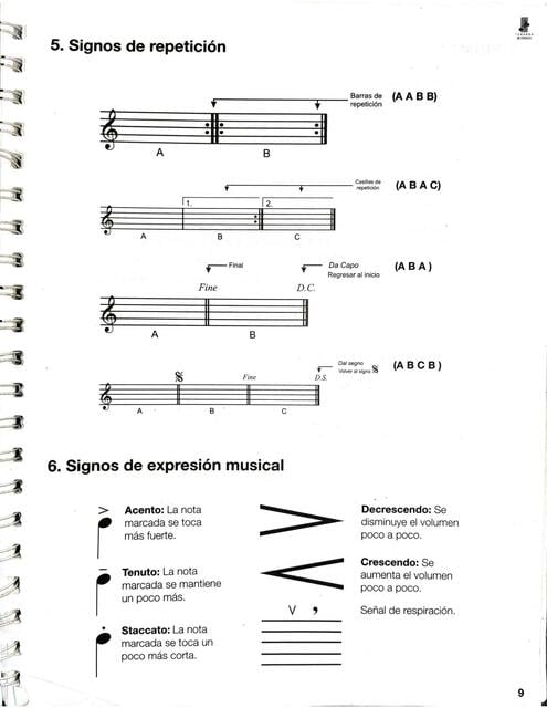 Signos de repetición y signos de expresión musical | Mariana | uDocz