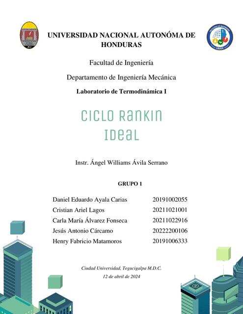 Grupo No1 MA Pactica No3 Ciclo de Rankin Ideal | Eduardo | uDocz