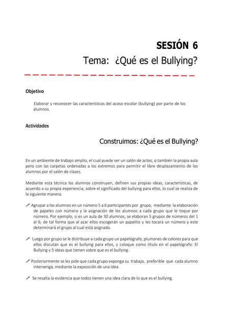Características del Bullying | Roberto Carlos Cabrera Molina | uDocz