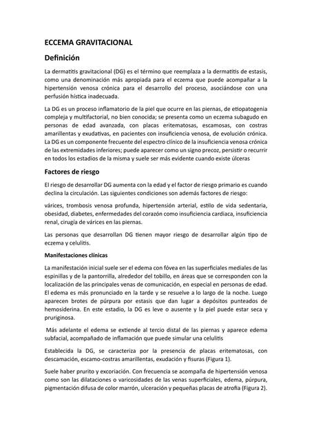 dermatitis por estasis , dermatitis gravitacional | maxi lopez | uDocz