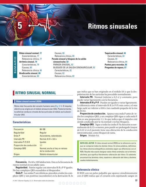 Ritmo sinusal Huszar cap 5 | Manuel Recinos | uDocz