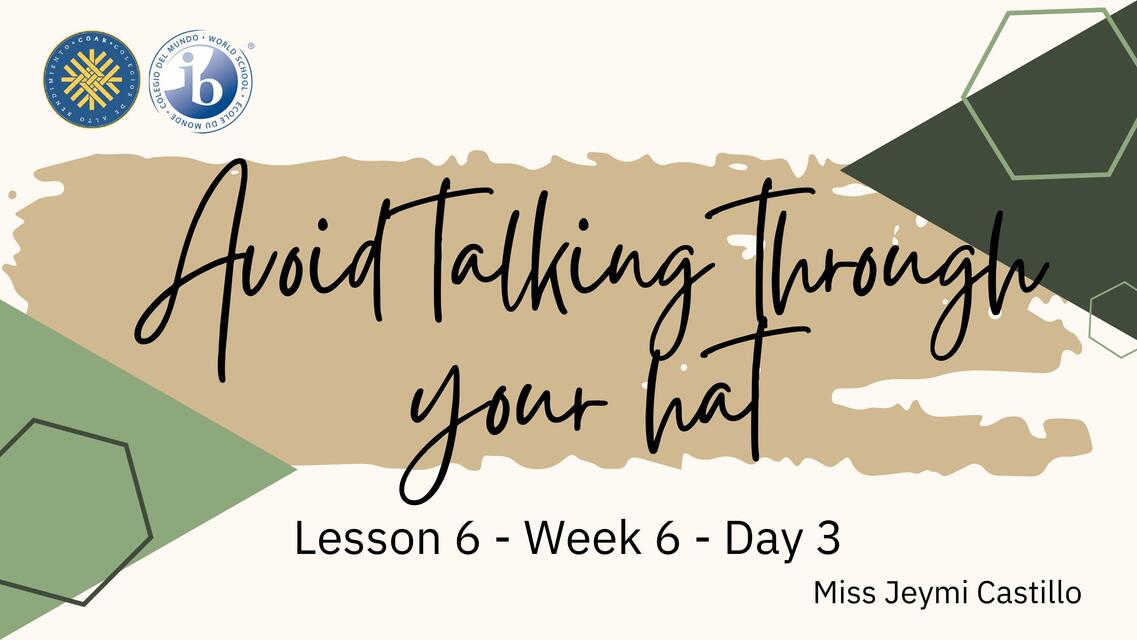 Lesson 6 Week 6 Day 3 | BetzKaro | uDocz