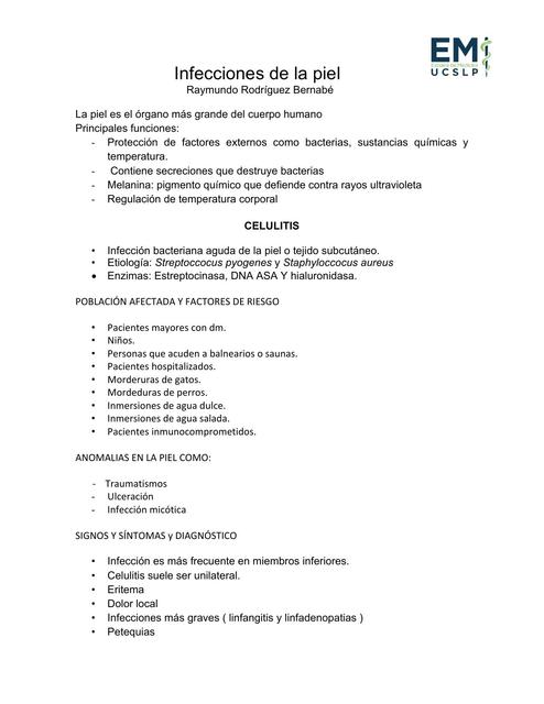 Infecciones de la piel | Dr. Bernabé | uDocz