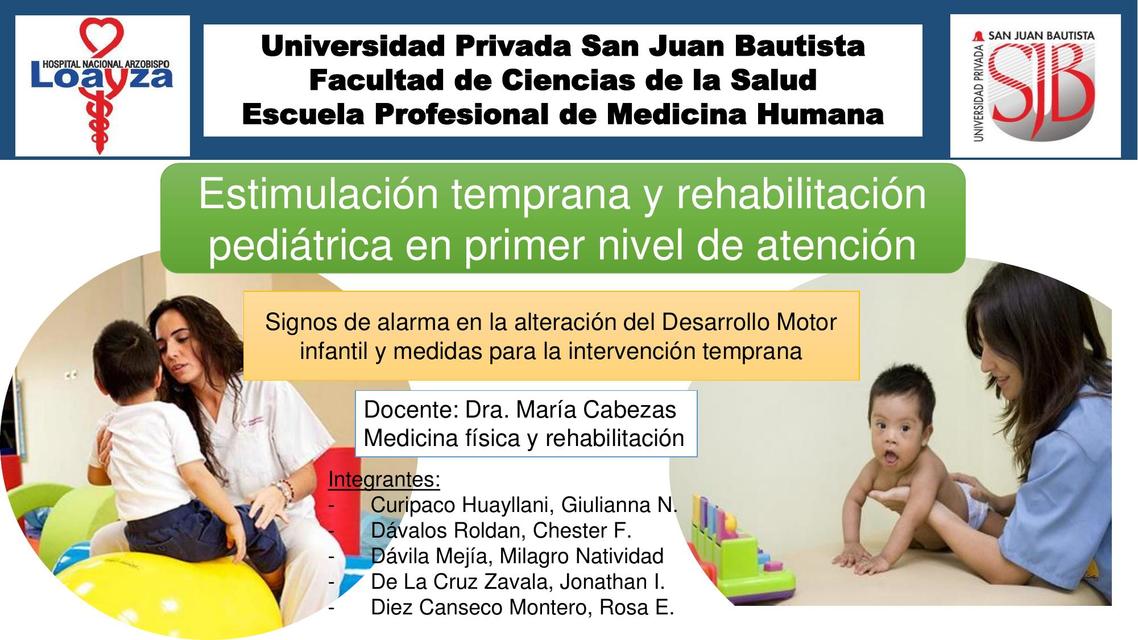 Signos de alarma en el Desarrollo Motor | Ahmed Casana | uDocz