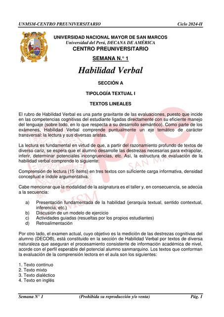 SEMANA 1 cepre 2024 II | nai | uDocz