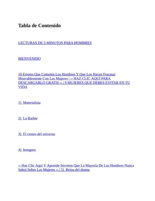 tipos de mujeres que debes evitar en tu vida lectu | Rafael | uDocz tipos de mujeres que debes evitar en tu vida lectu | Rafael | uDocz