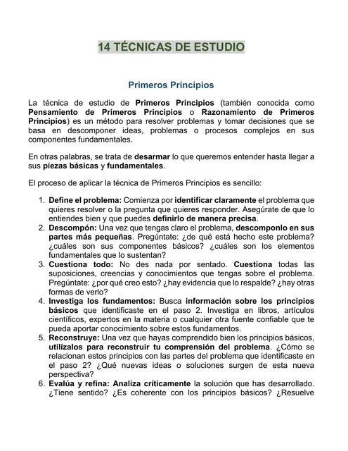 Técnicas de Estudio | Horiana | uDocz