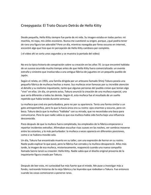 Creepypasta hello kitty | Cata | uDocz